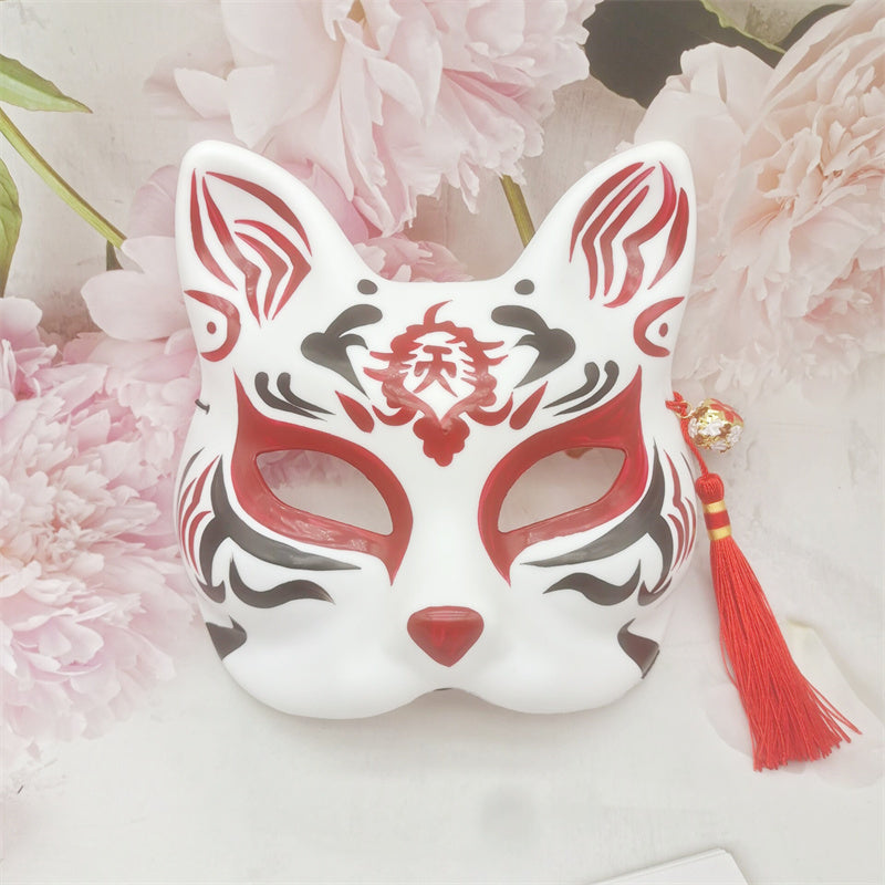 Anime Fox Mask Hand-painted Japanese – Japanese Oni Masks
