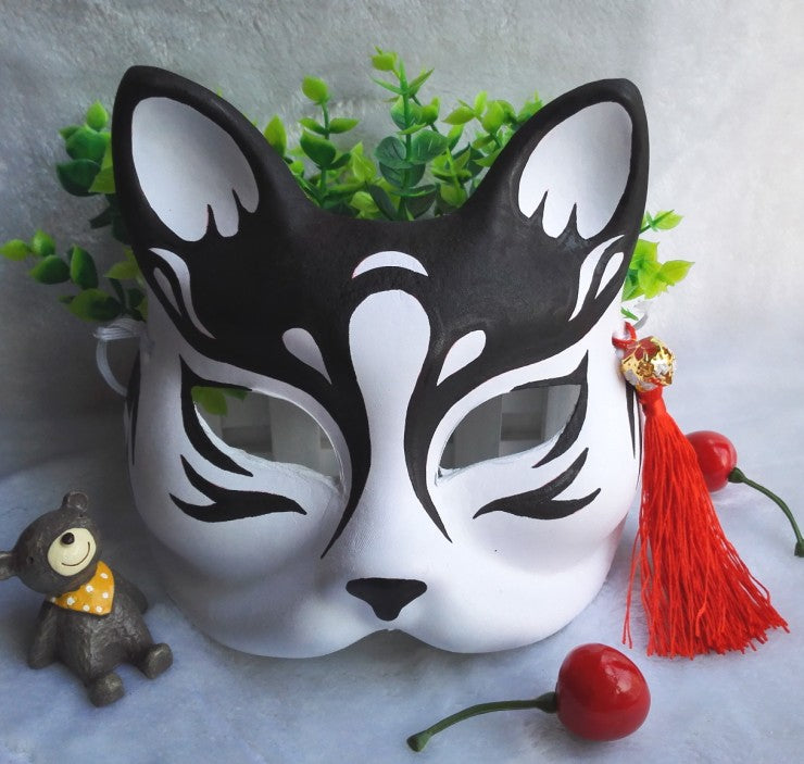 Cat Mask Japanese Cosplay Mask – Japanese Oni Masks