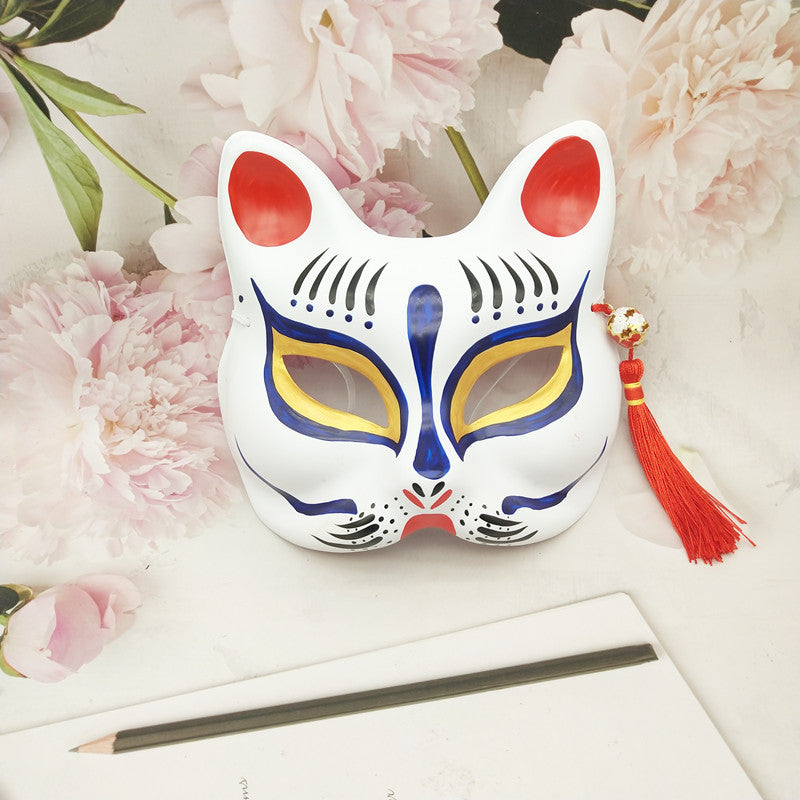 Cerulean Blaze Kitsune Mask – Japanese Oni Masks