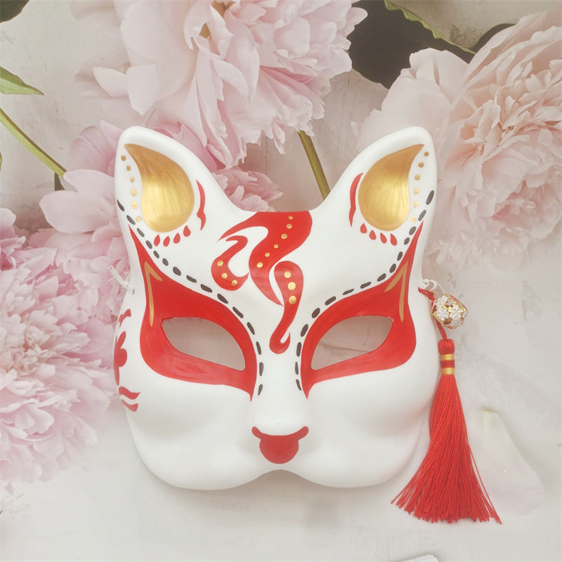 Crimson Mirage Kitsune Mask – Japanese Oni Masks