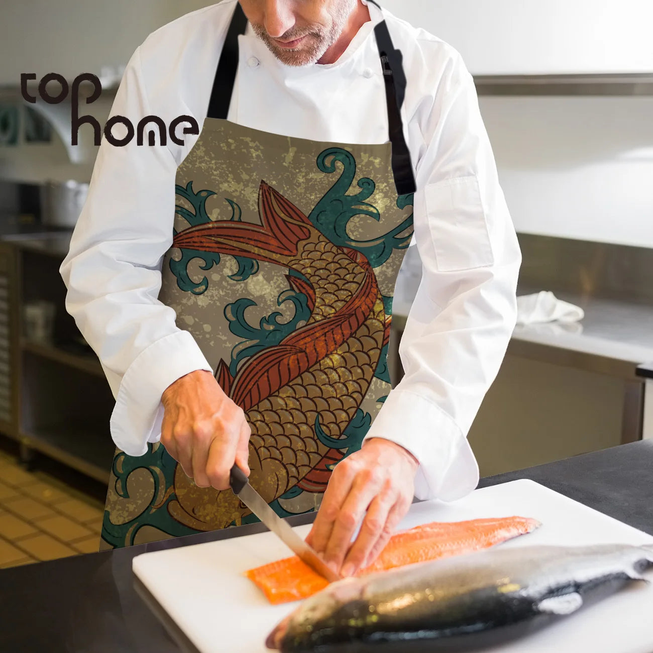 Japanese Style Kitchen Apron – Japanese Oni Masks