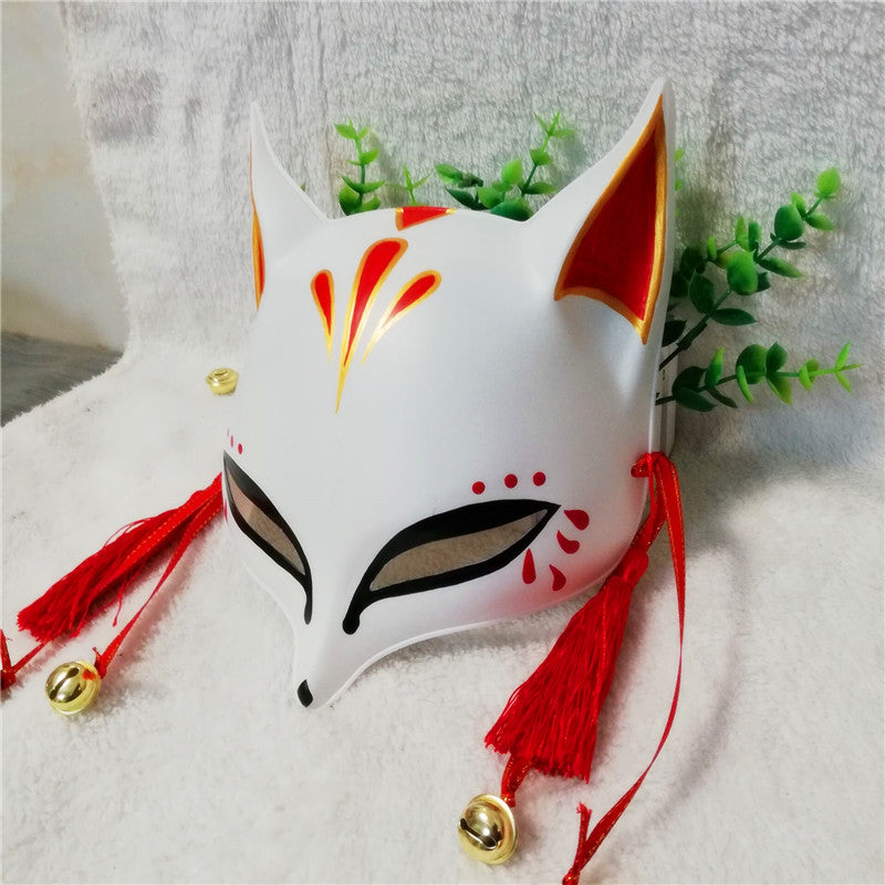 Infernal Crimson Fox Mask – Japanese Oni Masks