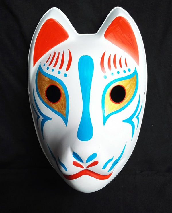 Japanese Kitsune Mask Full Face Thick PVC for Cosplay – Japanese Oni Masks