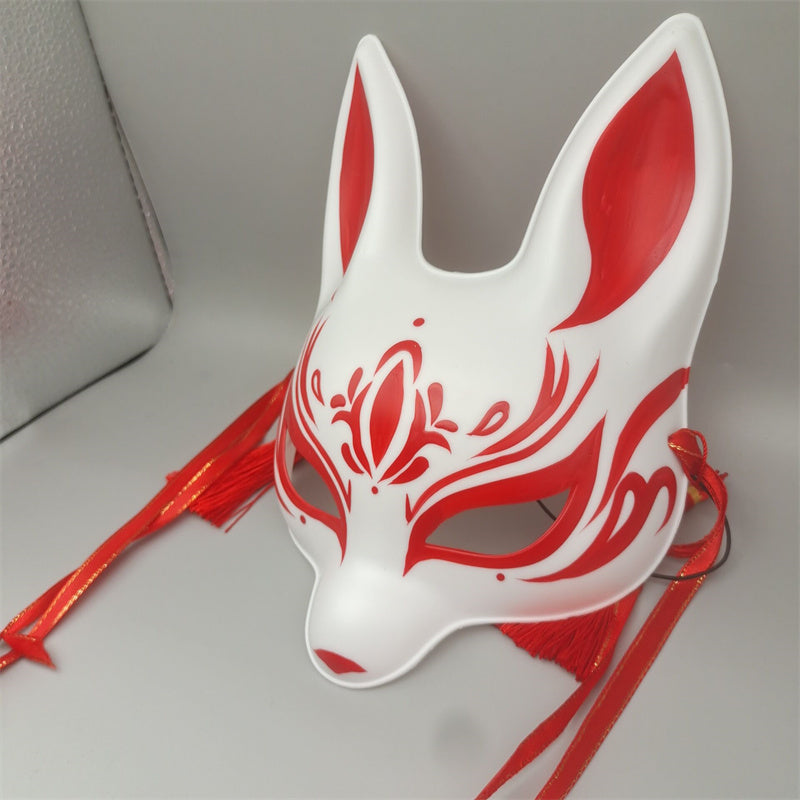 Red Fox Mask - Crimson – Japanese Oni Masks