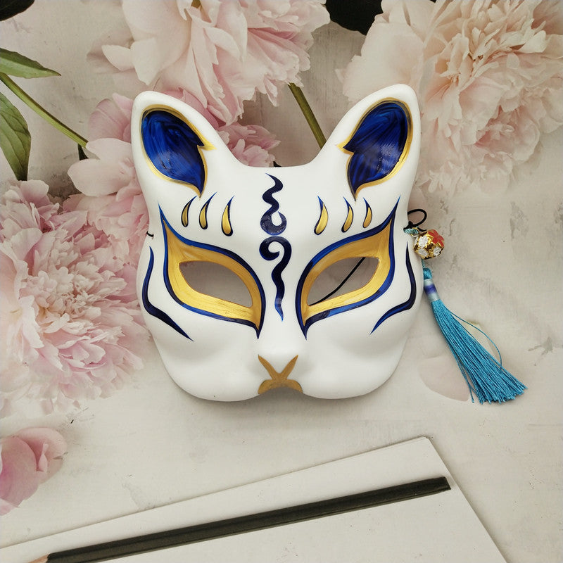 Vermilion Oracle Cat Fox Mask – Japanese Oni Masks