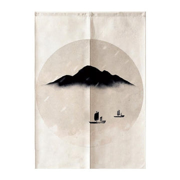 Japanese Door Curtains – Japanese Oni Masks